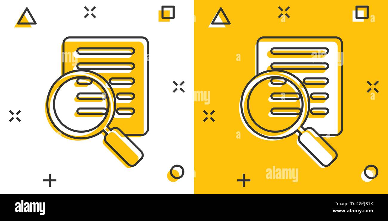 Financial statement icon in comic style. Result cartoon vector ...