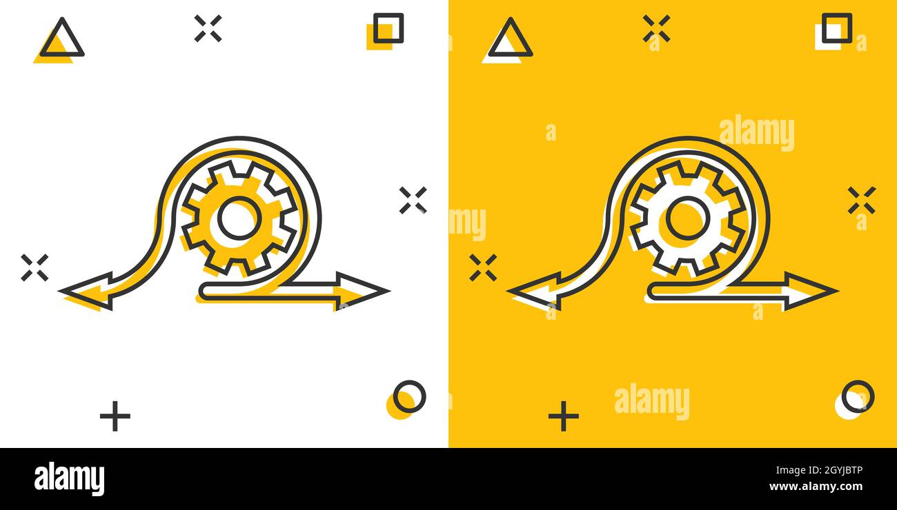 Agile icon in comic style. Flexible cartoon vector illustration on ...