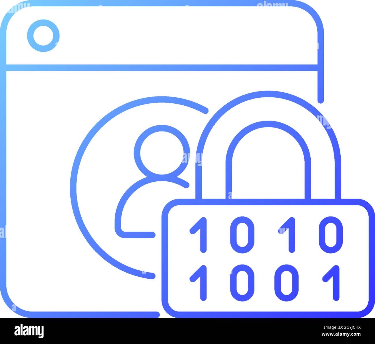Password Encryption Gradient Linear Vector Icon Stock Vector Image