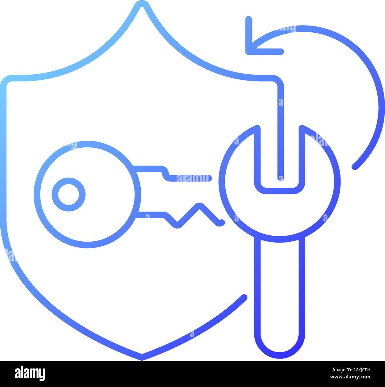 Password Cracking Gradient Linear Vector Icon Stock Vector Image And Art 4714