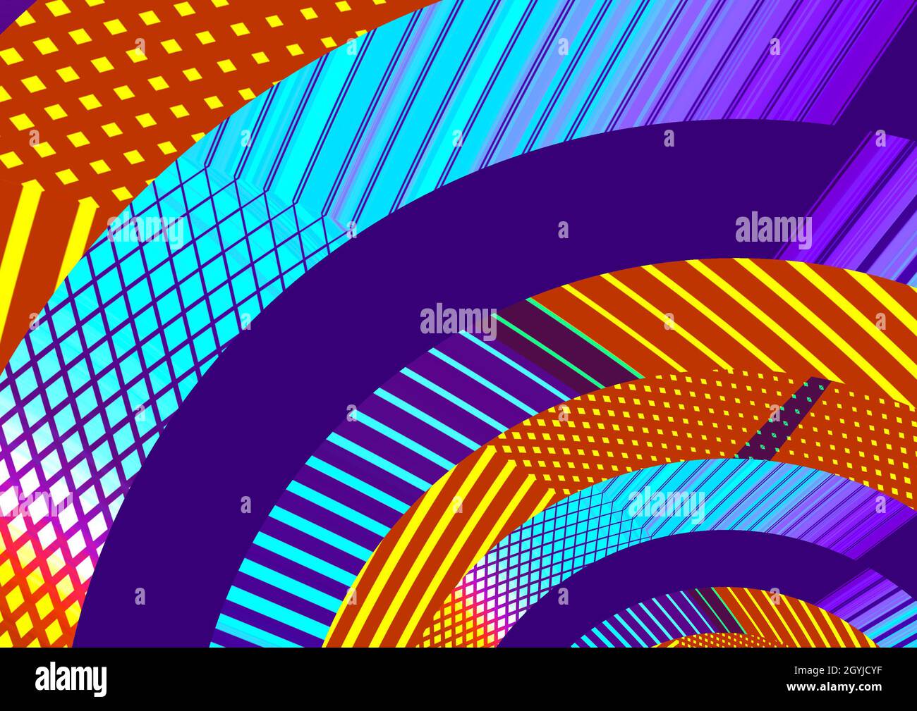 Abstract pattern of a spiral glitch trippy colors background Stock ...
