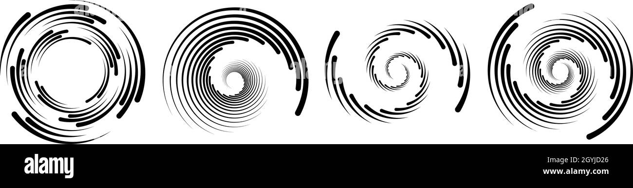 Spiral, swirl ,twirl circular, concentric element. Whirlpool, whirlwind ...