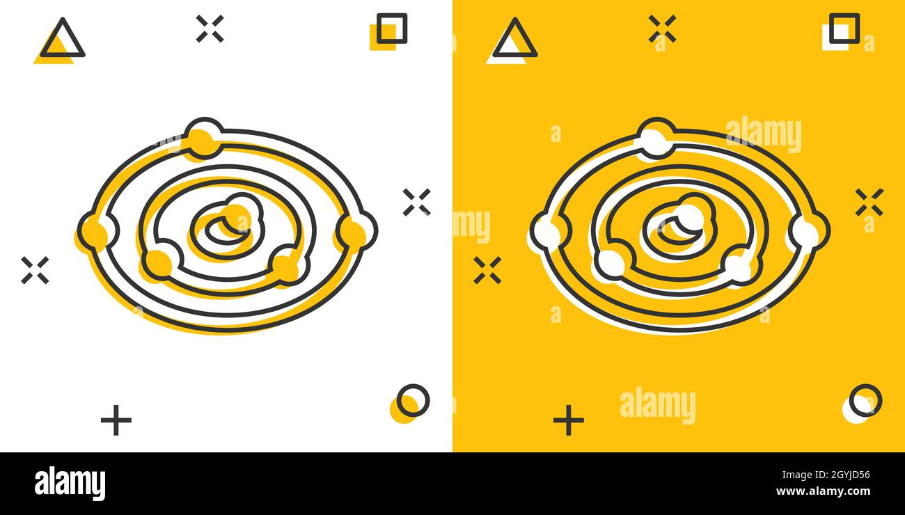Antioxidant icon in comic style. Molecule cartoon vector illustration ...