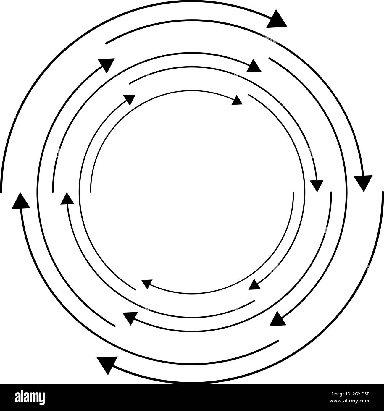 Circular arrows for steps, stages, phases concepts. Cyclic, cycle ...