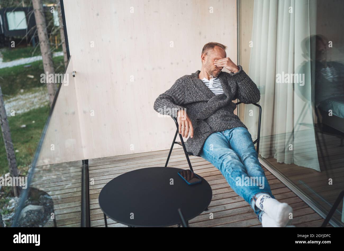 Portrait tired middle aged man hi-res stock photography and images - Alamy
