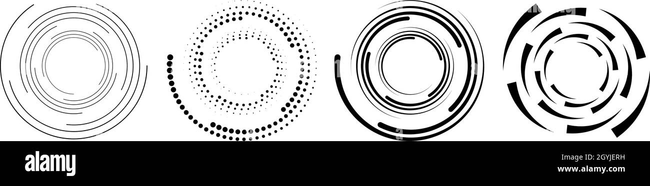 Spiral, swirl ,twirl circular, concentric element. Whirlpool, whirlwind ...