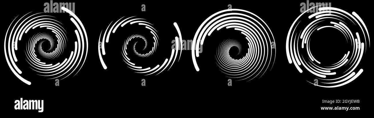 Spiral, swirl ,twirl circular, concentric element. Whirlpool, whirlwind ...