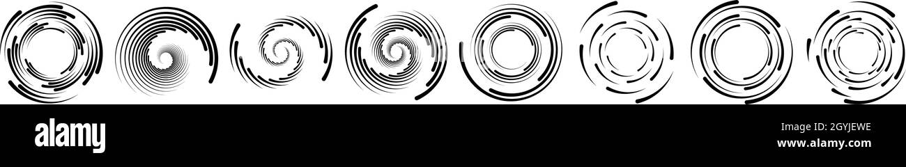Spiral, swirl ,twirl circular, concentric element. Whirlpool, whirlwind ...