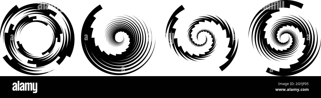 Spiral, swirl ,twirl circular, concentric element. Whirlpool, whirlwind ...