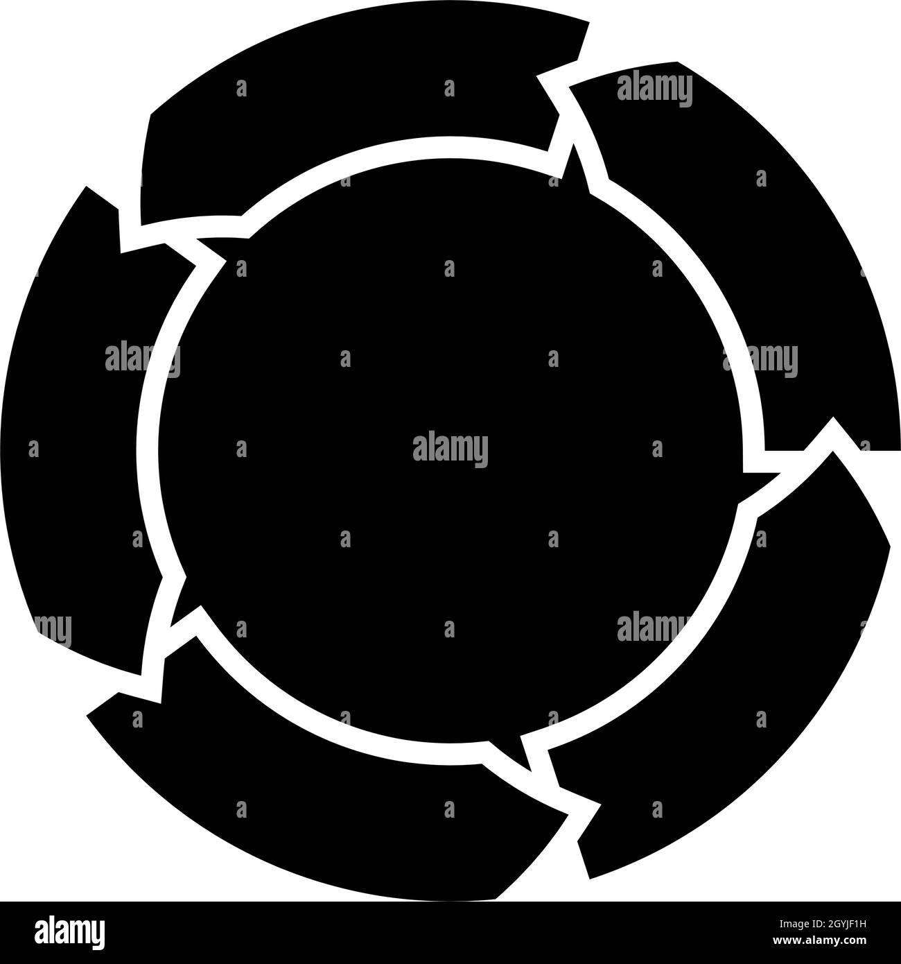 Circular arrows for steps, stages, phases concepts. Cyclic, cycle ...