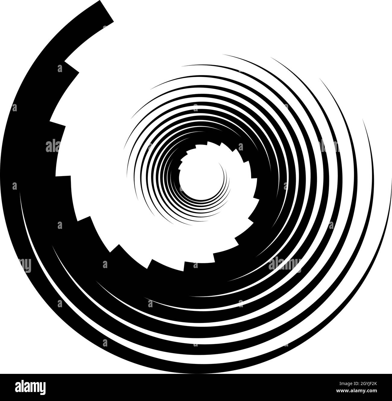 Spiral, swirl ,twirl circular, concentric element. Whirlpool, whirlwind ...