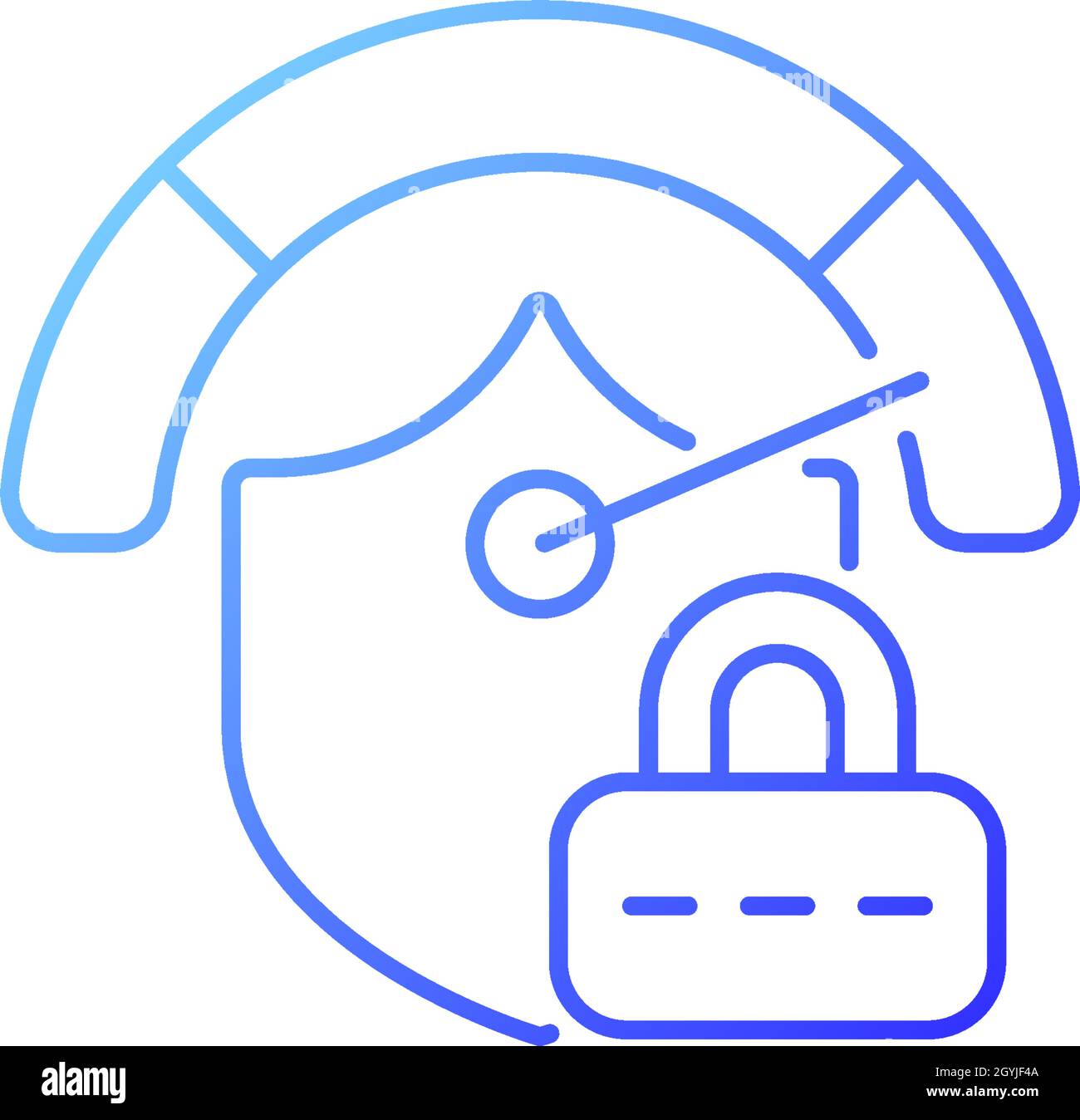 Strong password gradient linear vector icon Stock Vector Image & Art ...