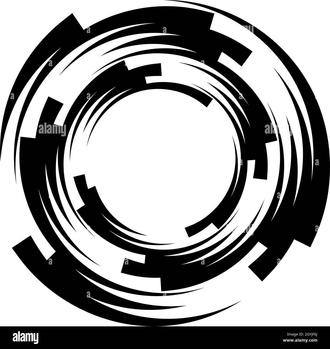 Spiral, swirl ,twirl circular, concentric element. Whirlpool, whirlwind ...