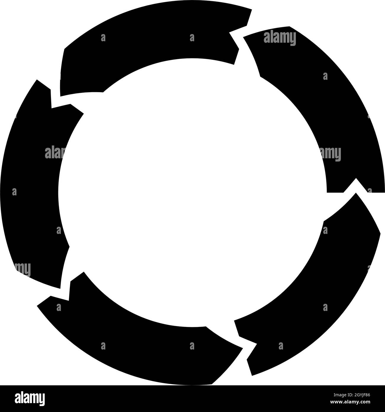 Circular arrows for steps, stages, phases concepts. Cyclic, cycle ...