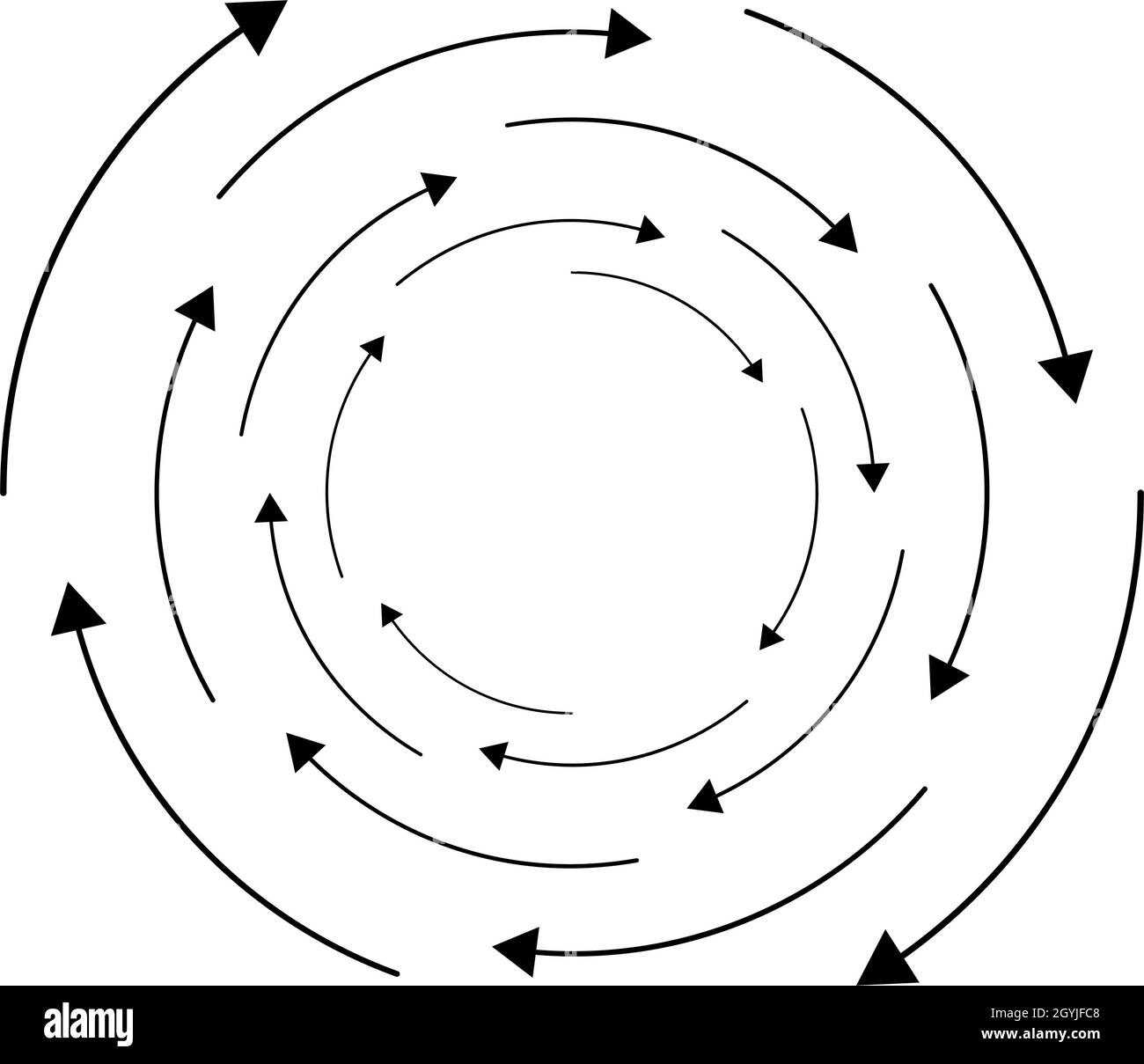 Circular arrows for steps, stages, phases concepts. Cyclic, cycle ...