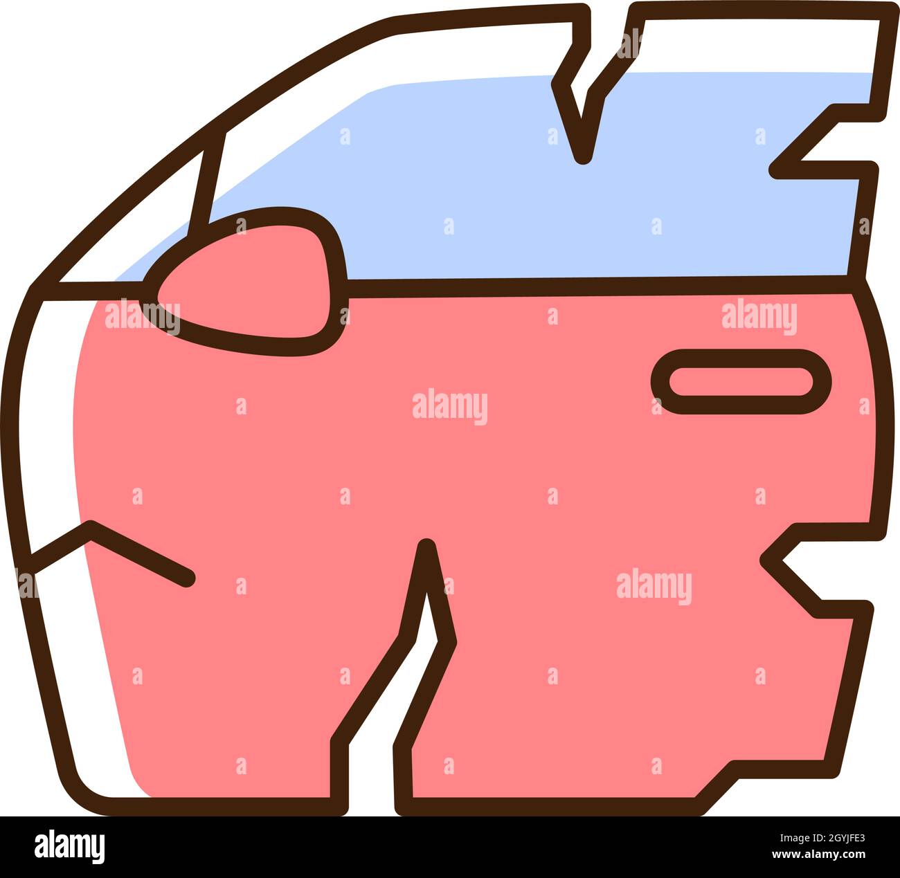 Door damage Stock Vector Images - Alamy