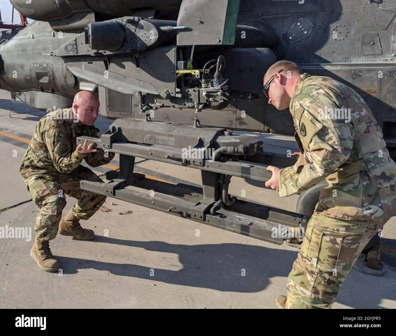Staff Sgt. Brandon Prall and Sgt. Christopher Adams, 1107th Aviation ...