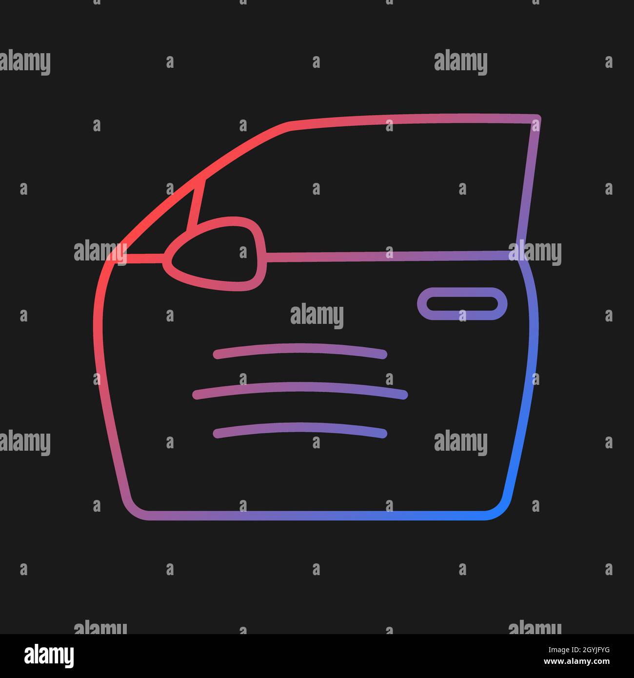 Paint scratch on car gradient vector icon for dark theme Stock Vector ...