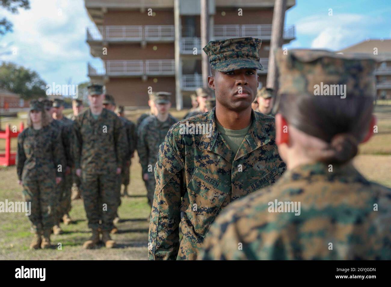 U.S. Marine Zephrin Green Jr., a basic logistics/embarkation specialist ...