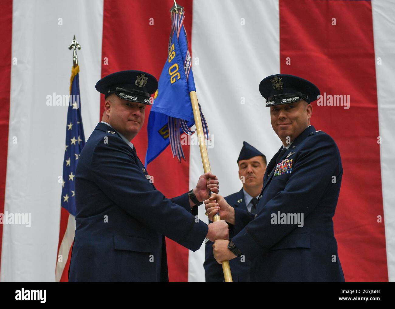 U.S. Air Force Col. Richard Carrell (left), 58th Operations Group ...