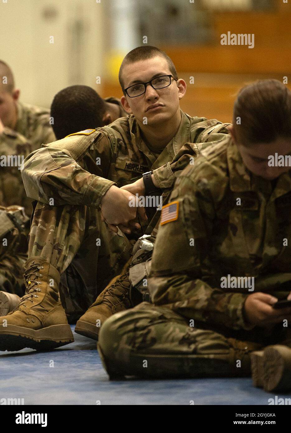 Trainees await transportation from the Solomon Center back to their ...