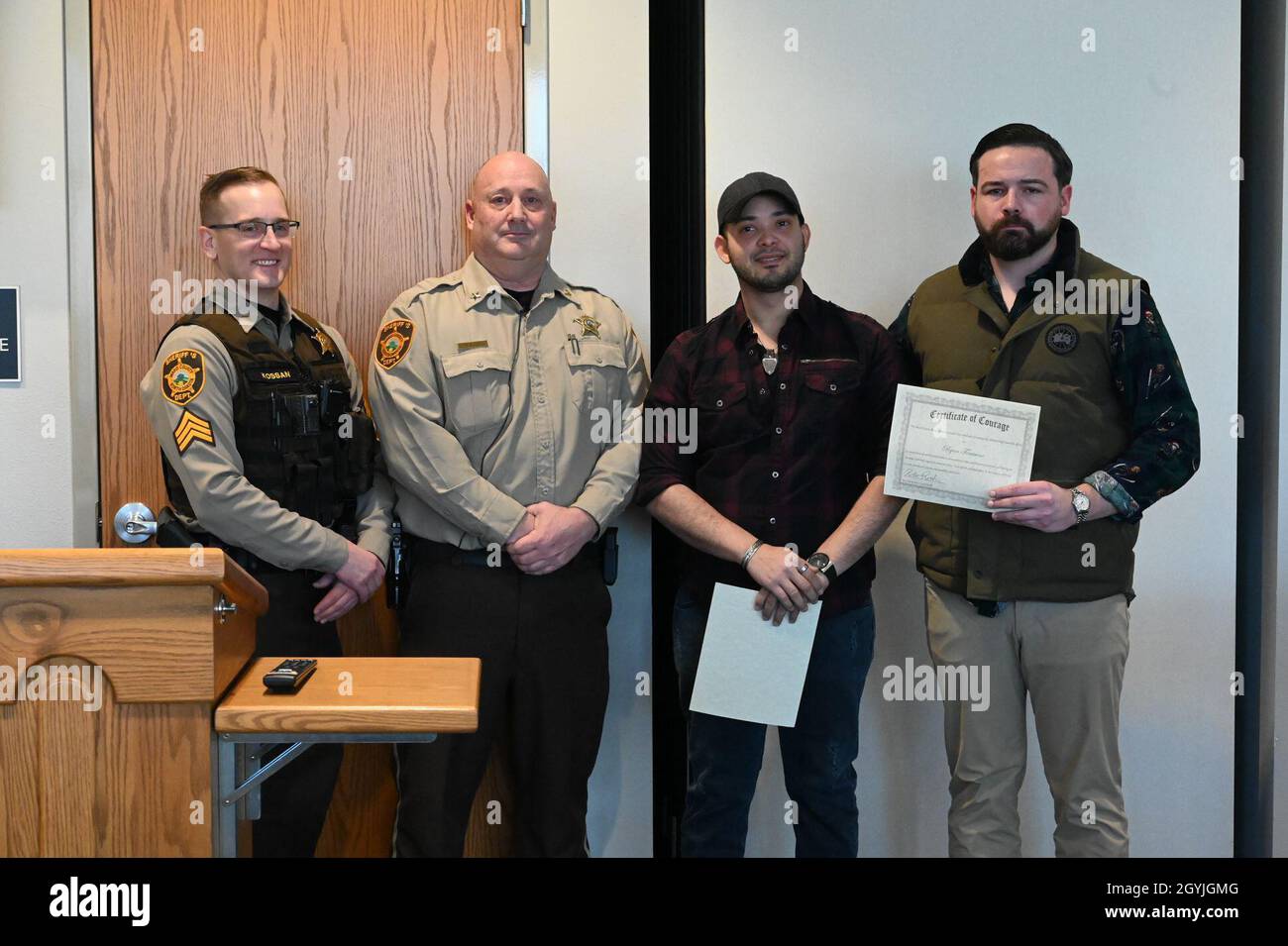 From left to right Sgt. Conrad Kossan, of the Ward County Sheriff’s ...