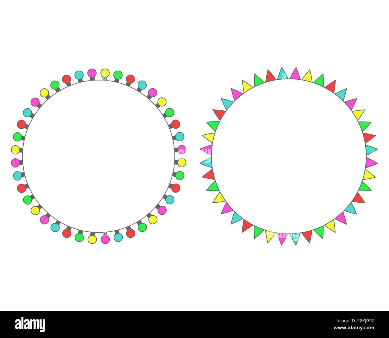 Garlands christmas lights icon Stock Vector Images - Alamy