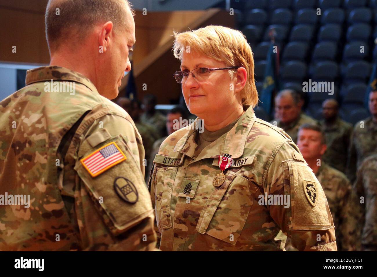 U.S. Army Command Sgt. Maj. Diana L. Staton, outgoing command sergeant ...
