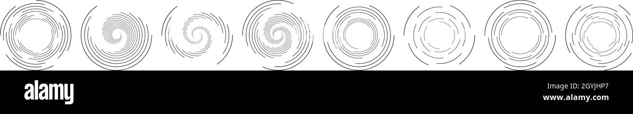 Spiral, swirl ,twirl circular, concentric element. Whirlpool, whirlwind ...