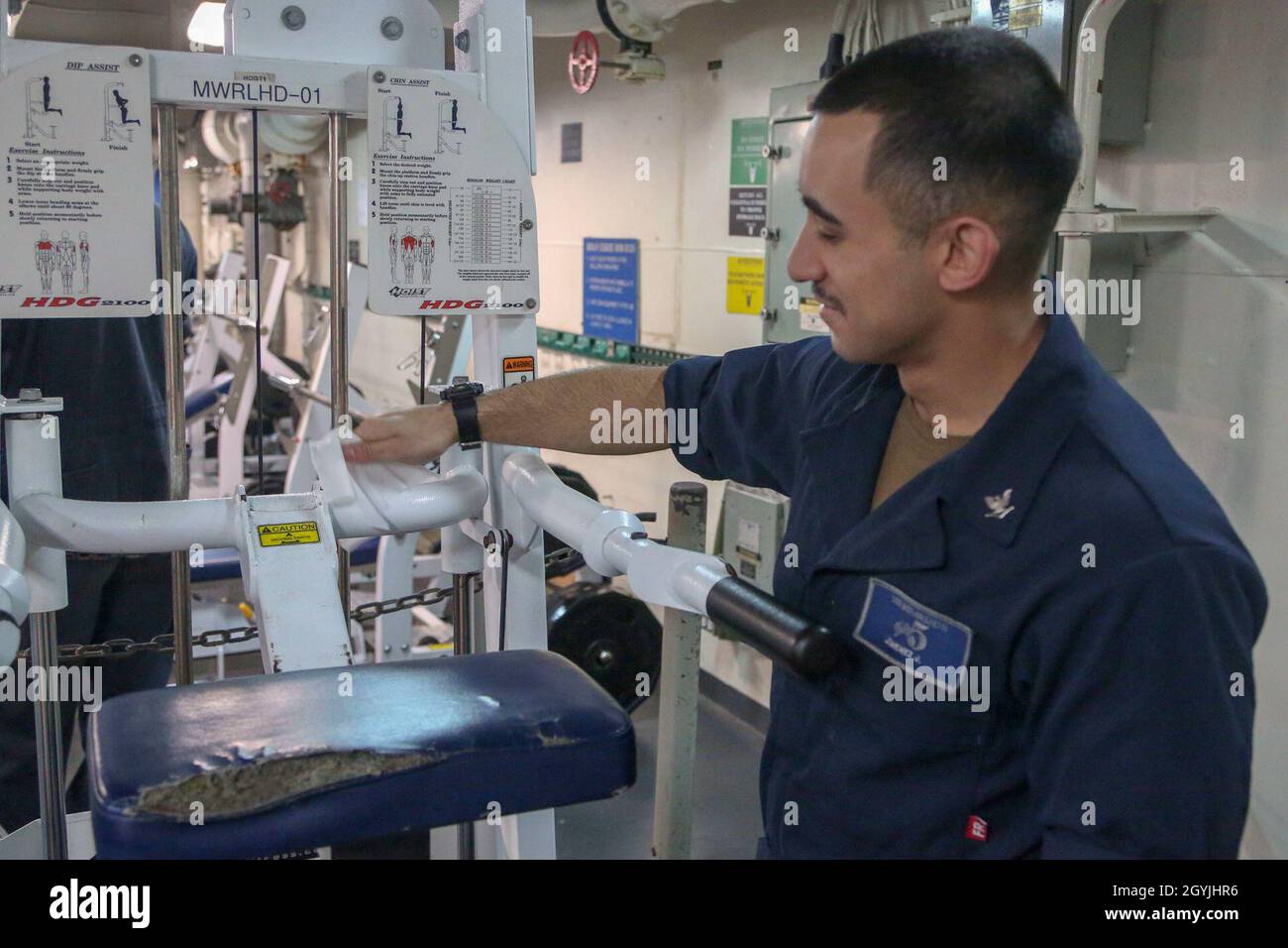 200105-M-IR130- MEDITERRANEAN SEA (Jan. 5, 2020) A U.S. Navy Sailor ...