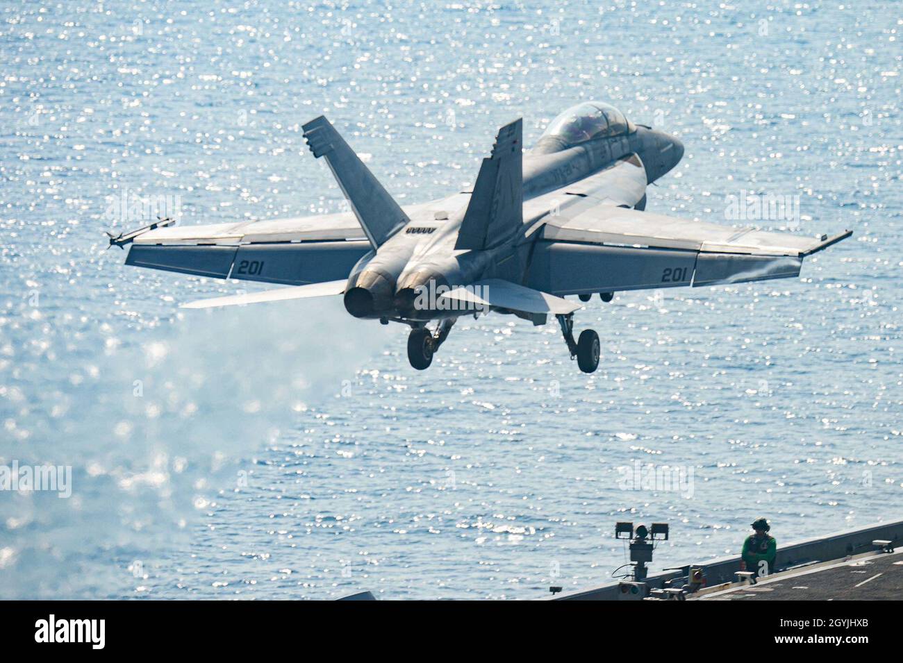 200106-N-NQ487-0140 ARABIAN SEA (Jan. 6, 2020) An F/A-18F Super Hornet ...