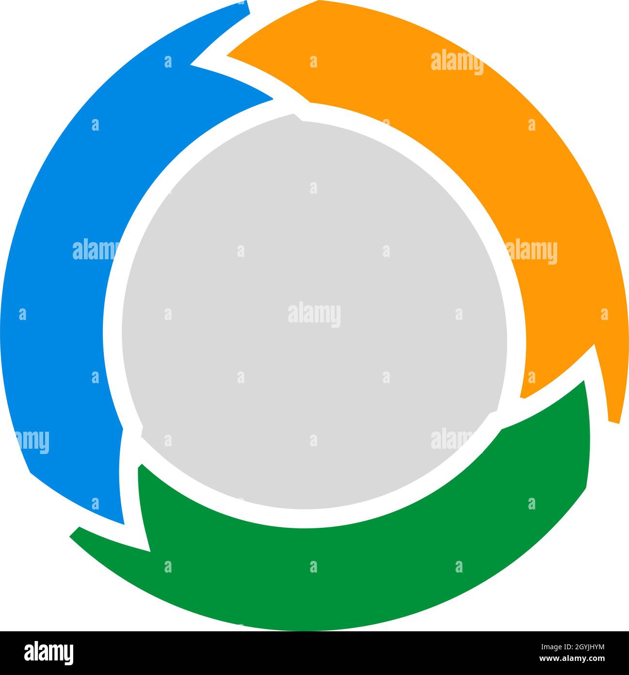 Circular arrows for steps, stages, phases concepts. Cyclic, cycle ...