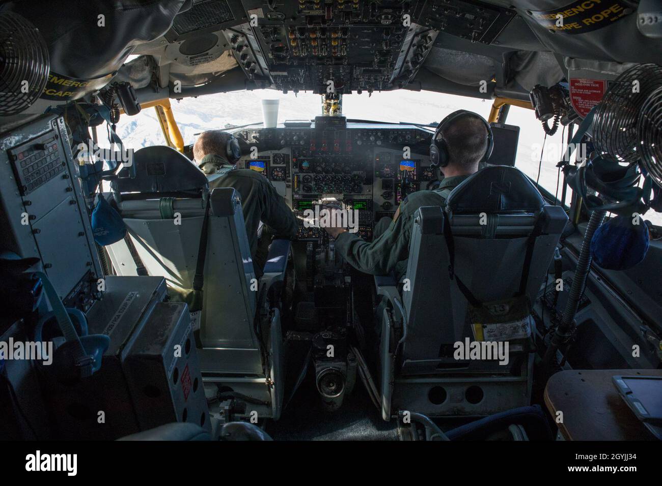 Maj. John Milam and 1st Lt. Jourdan Lee, KC-135 pilots assigned to the ...