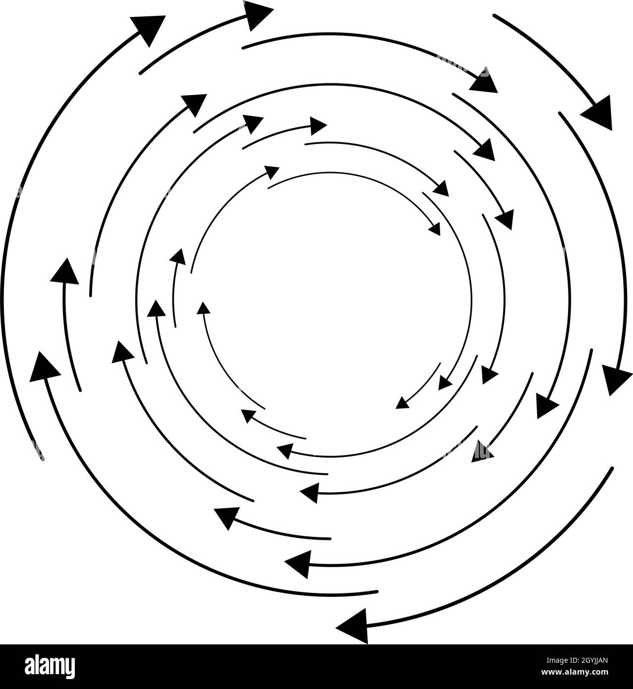 Circular arrows for steps, stages, phases concepts. Cyclic, cycle ...