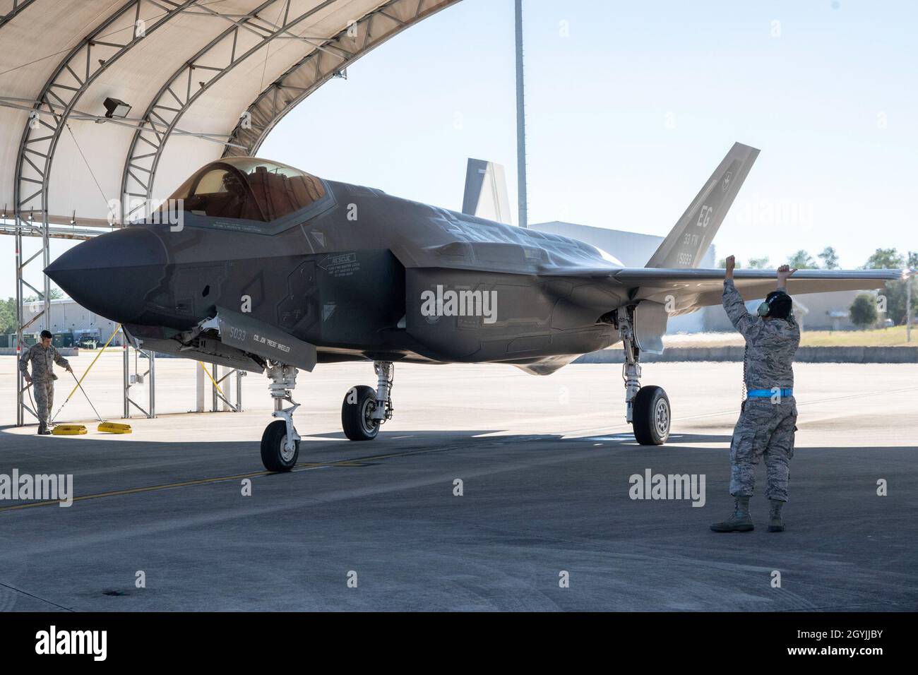 A student pilot begins to taxi before his first flight as part of the ...