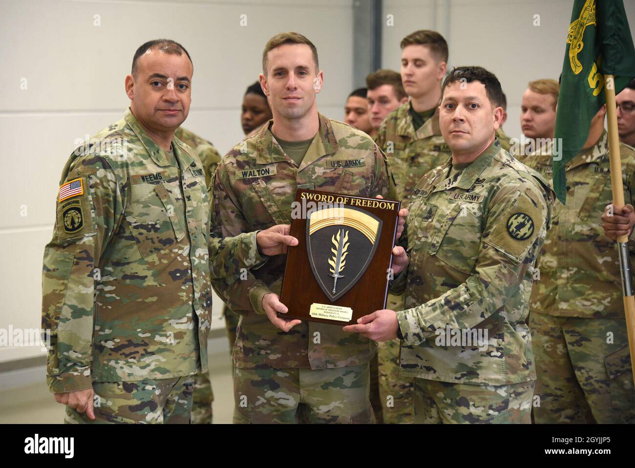 U.S. Army Col. Adolphus Weems, left, U.S. Army Europe Provost Marshal ...