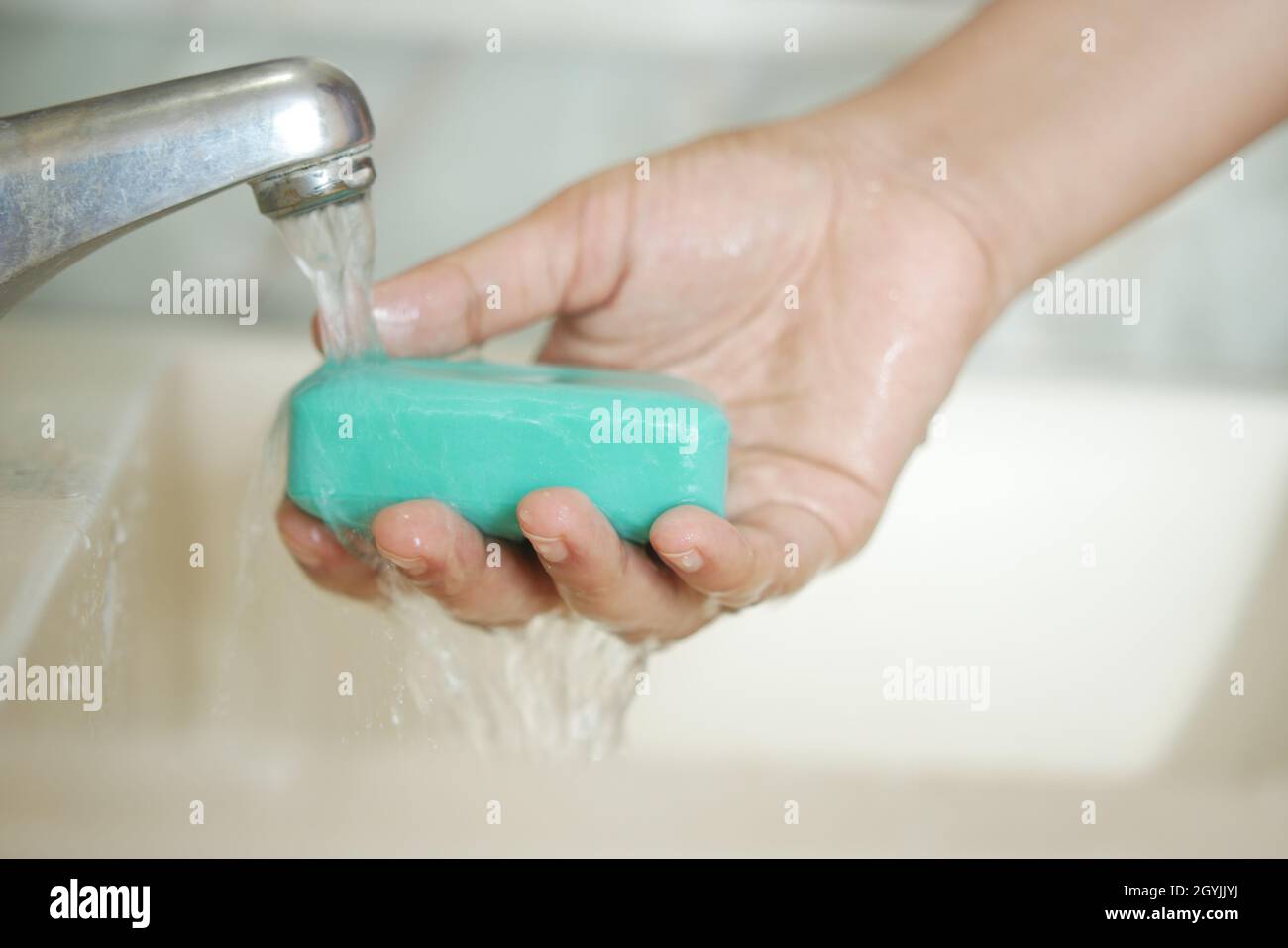 women washing hands with soap warm water Stock Photo - Alamy