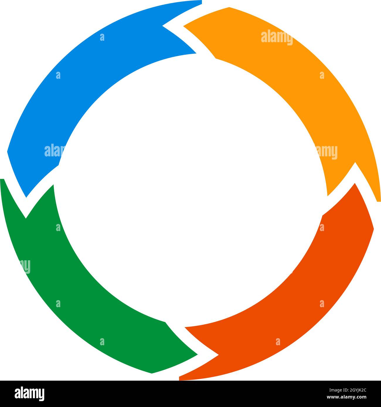 Circular arrows for steps, stages, phases concepts. Cyclic, cycle ...