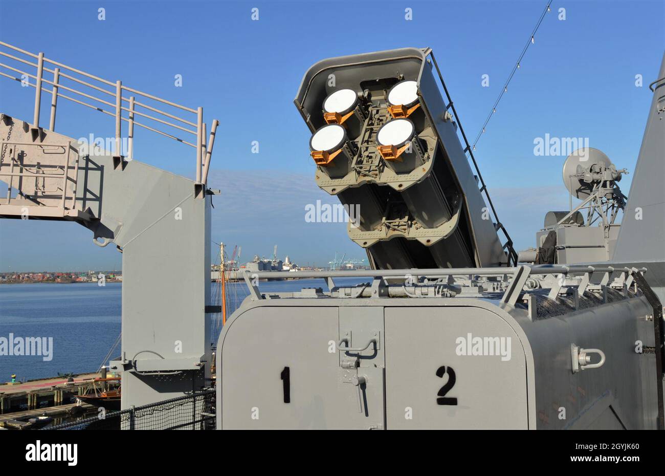 A view of the newly opened Mk. 143 Armored Box Launcher aboard the ...