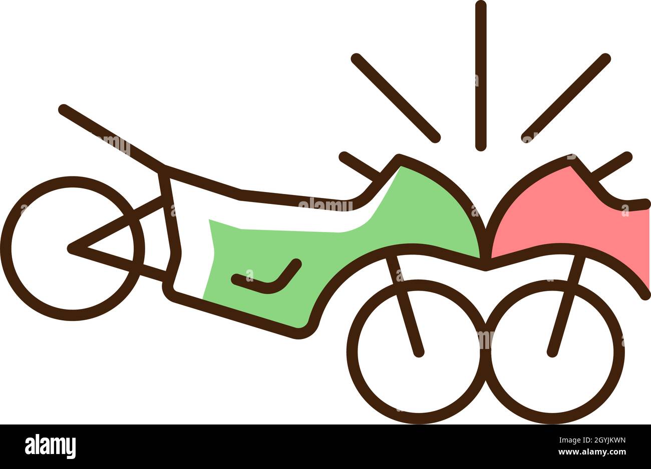 Motorcycle accident Stock Vector Images - Alamy