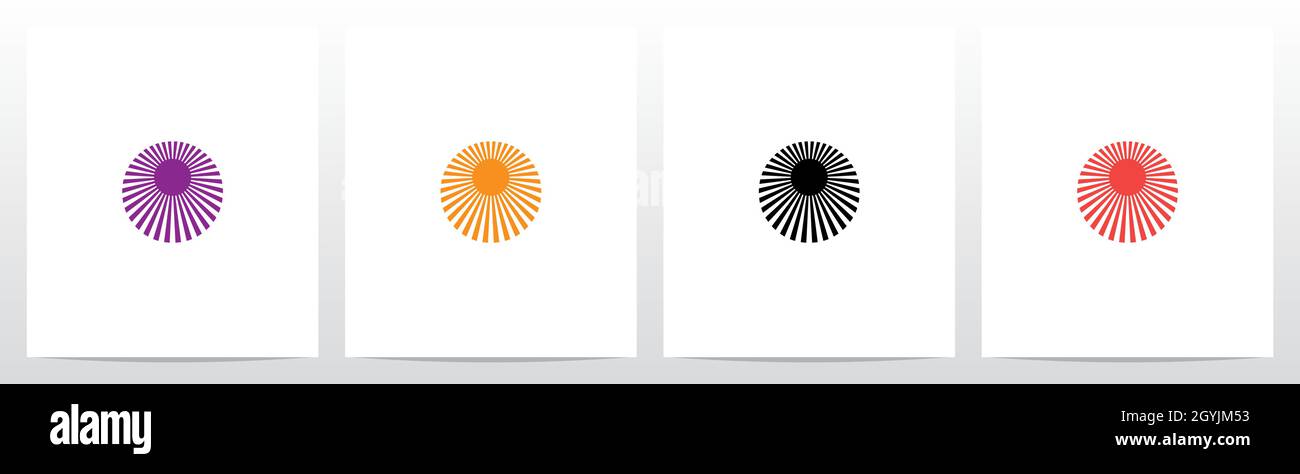 Sun Light On Letter Logo Design O Stock Vector Image & Art - Alamy