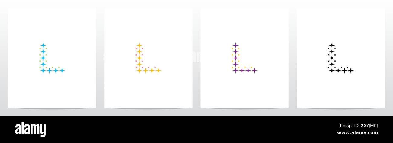 Light Spark Forming Letter Logo Design L Stock Vector Image & Art - Alamy