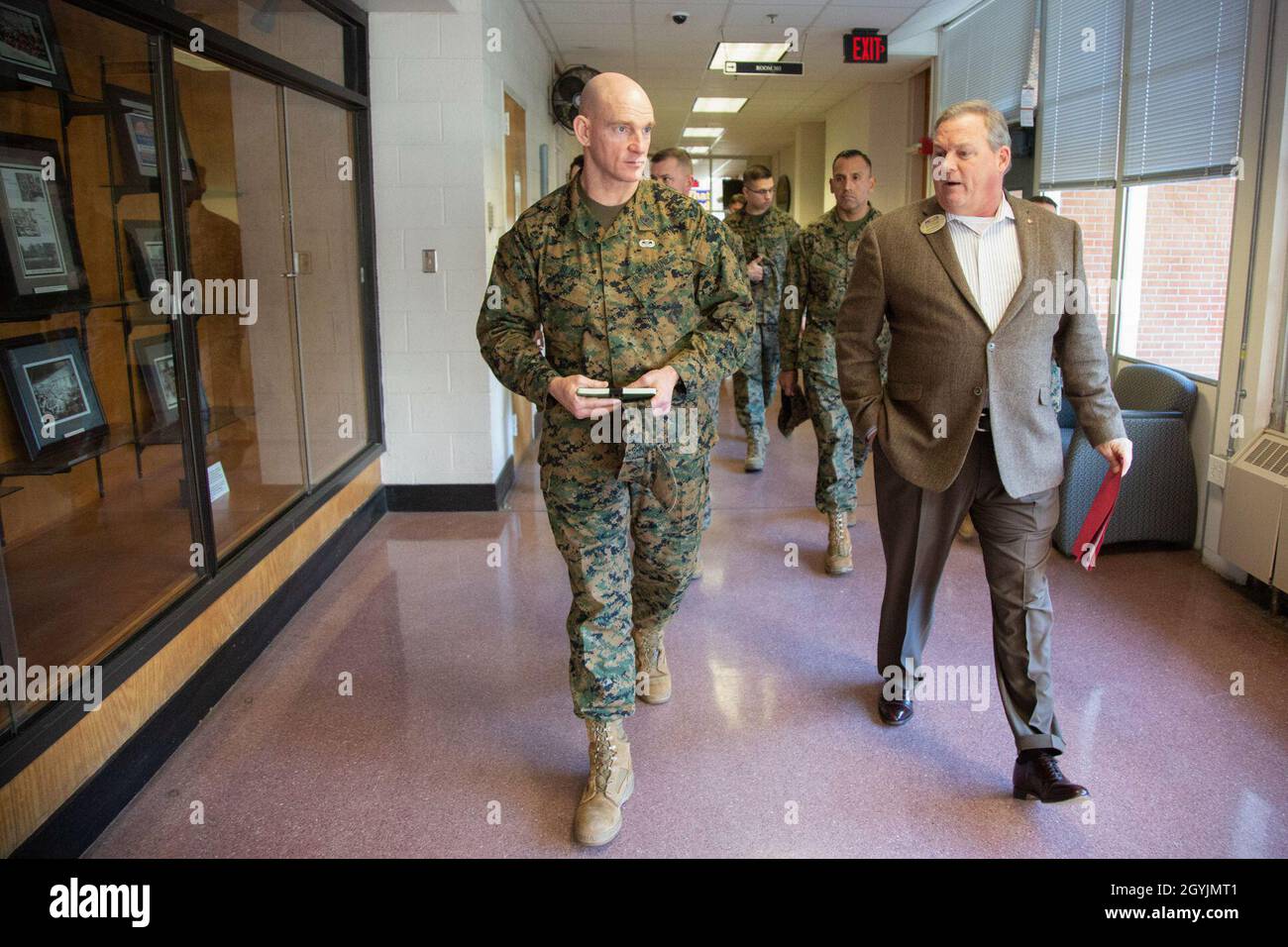 U.S. Marine Corps Sgt. Maj. Troy E. Black, left, the 19th sergeant ...