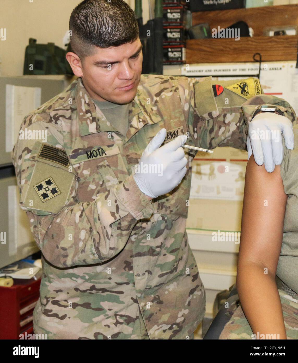 Staff sgt. Mario Mota, a combat medic specialist for the 1st Armored ...