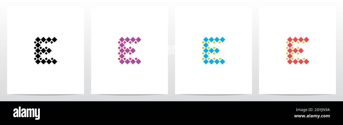 Diamond Square Forming Letter Logo Design E Stock Vector Image & Art ...