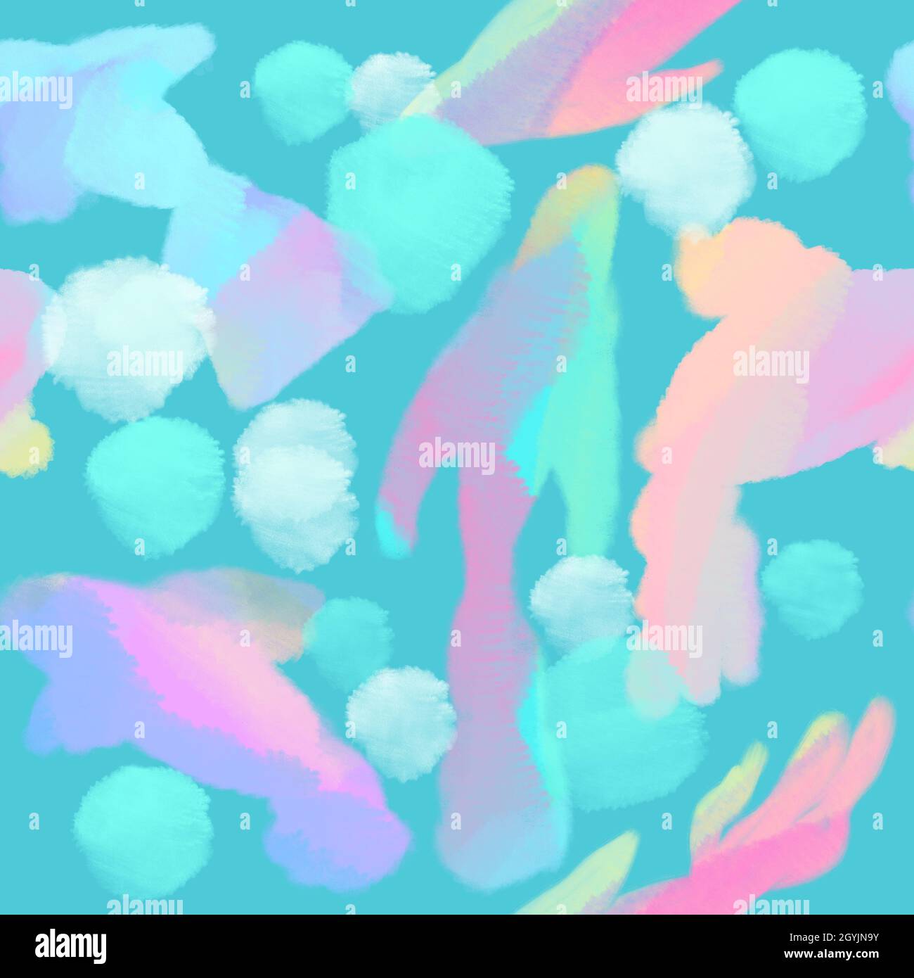 Seamless pattern with abstract fish. Magic background with mermaid ...