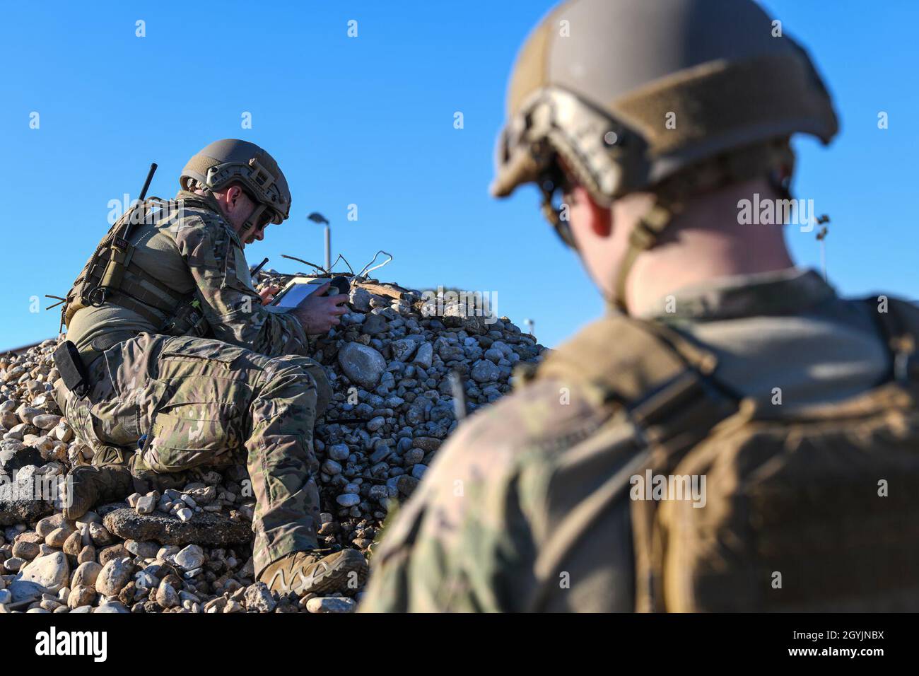 U.S. Air Force Airman 1st Class Tyler McConnell, left, and Senior ...