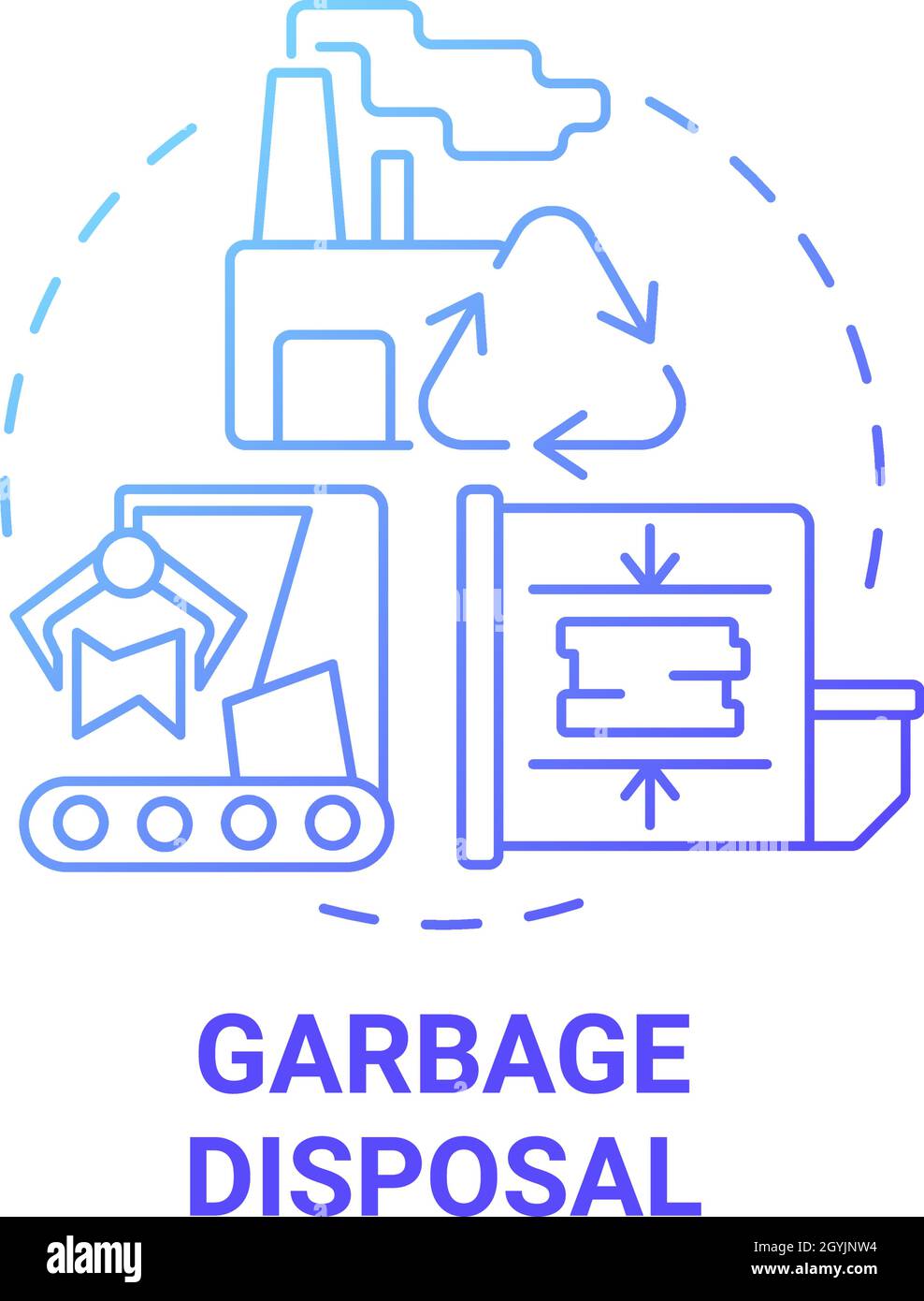 Rubbish solid waste management landfill Stock Vector Images - Alamy
