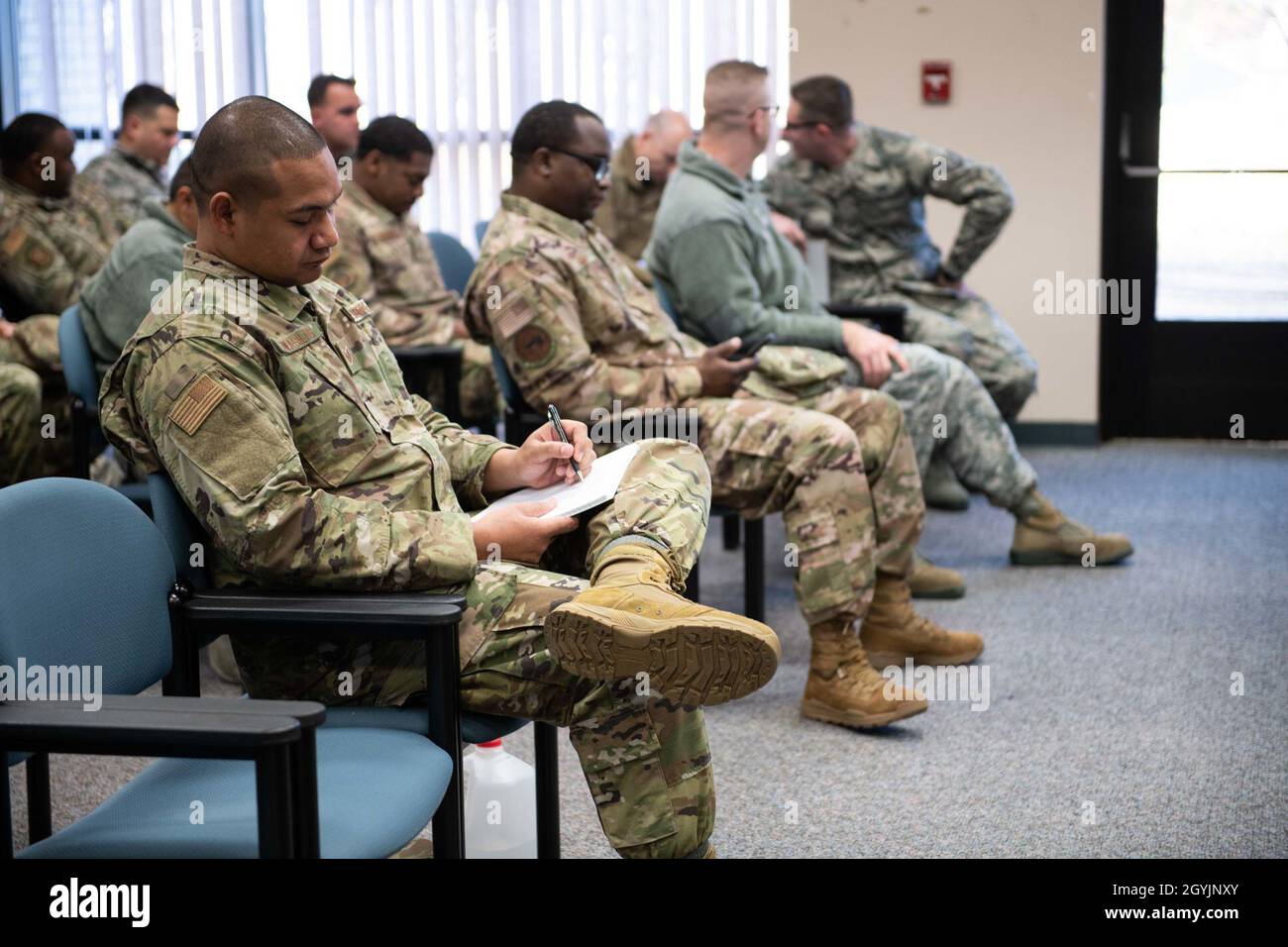 A student at The Paul W. Airey Noncommissioned Officer Academy takes ...