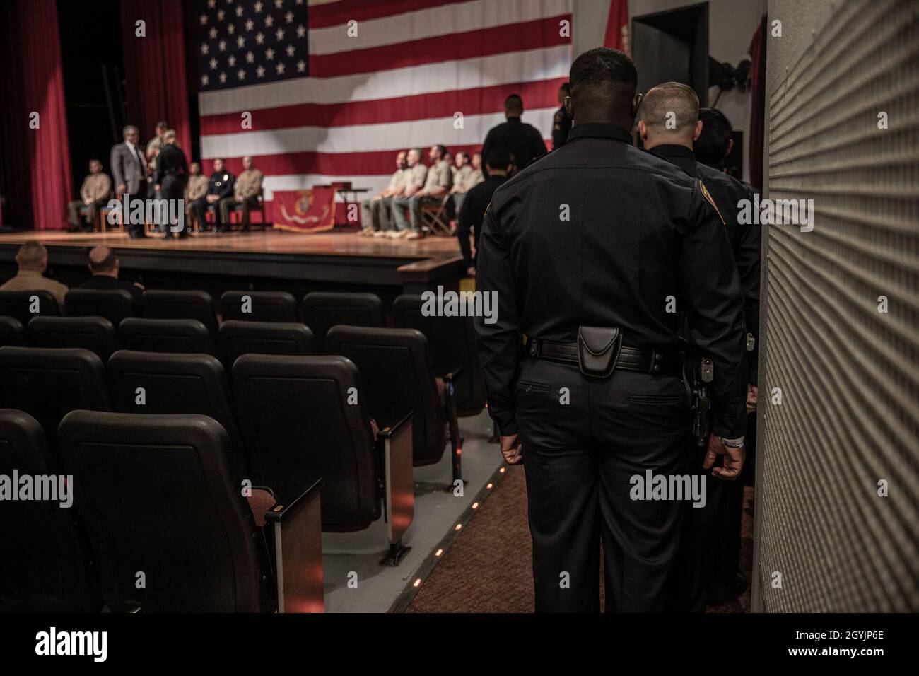 Graduates of Marine Corps Police Academy West are presented with their ...